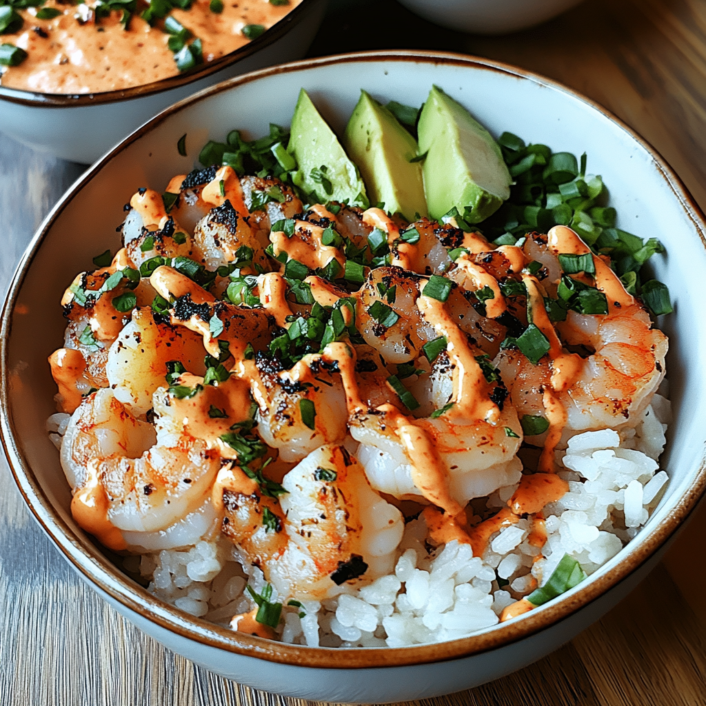 Shrimp Rice Bowls with Spicy Mayo