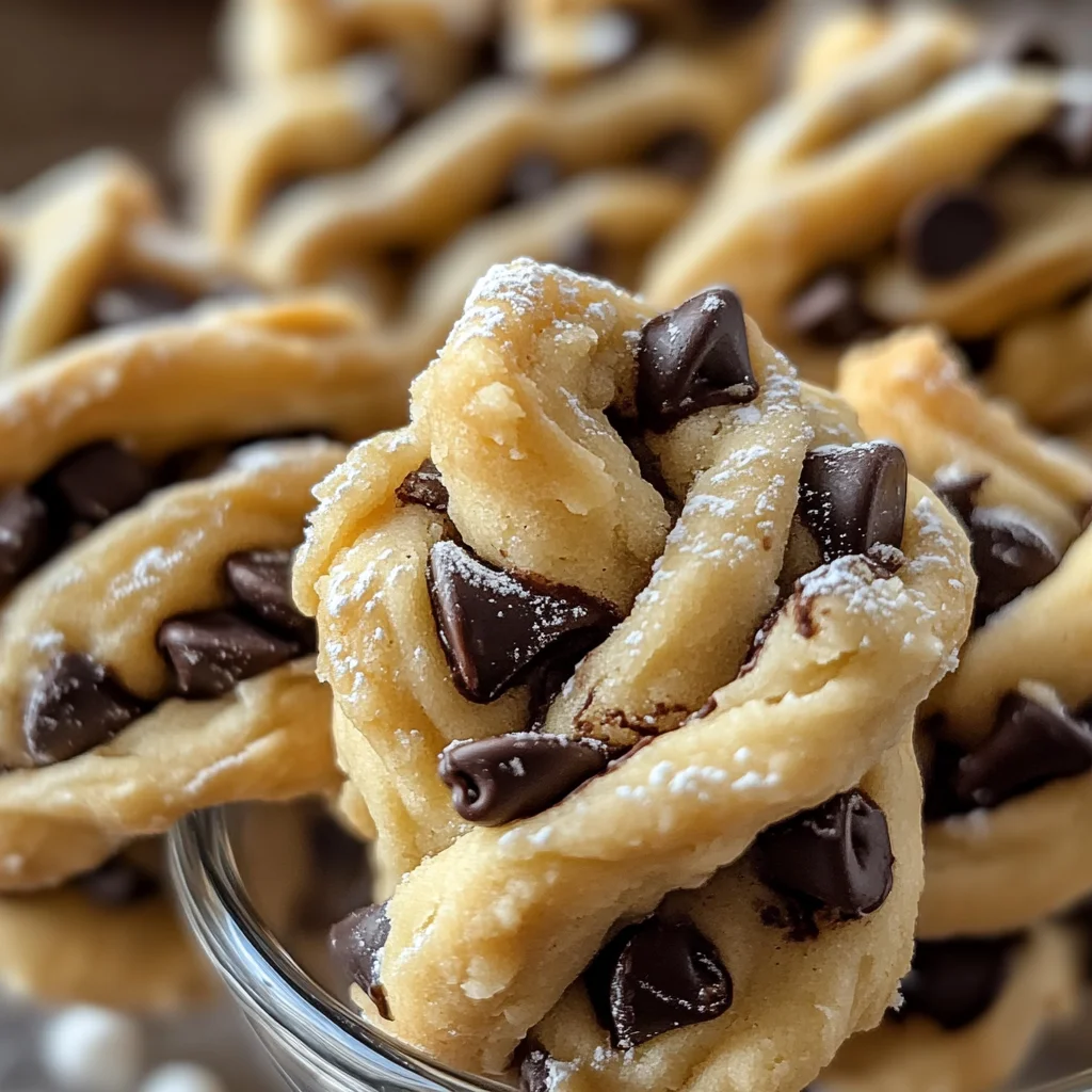Chocolate Chip Cookie Dough Twists