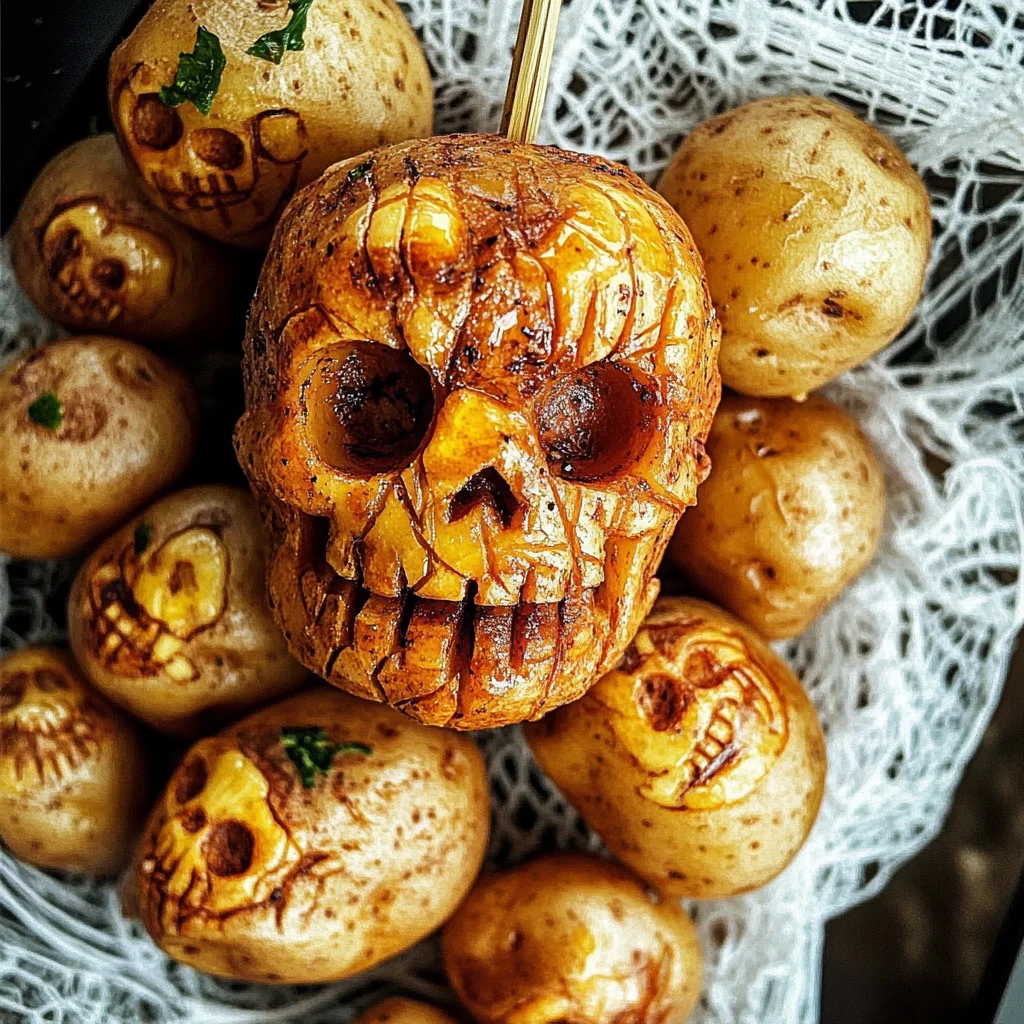 Spooky Halloween Skull Potatoes